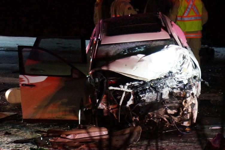 Person airlifted to hospital after head-on collision