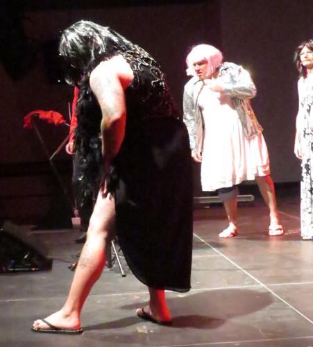 Miss Print (Paul Rellinger) wins Womanless Beauty Pageant
