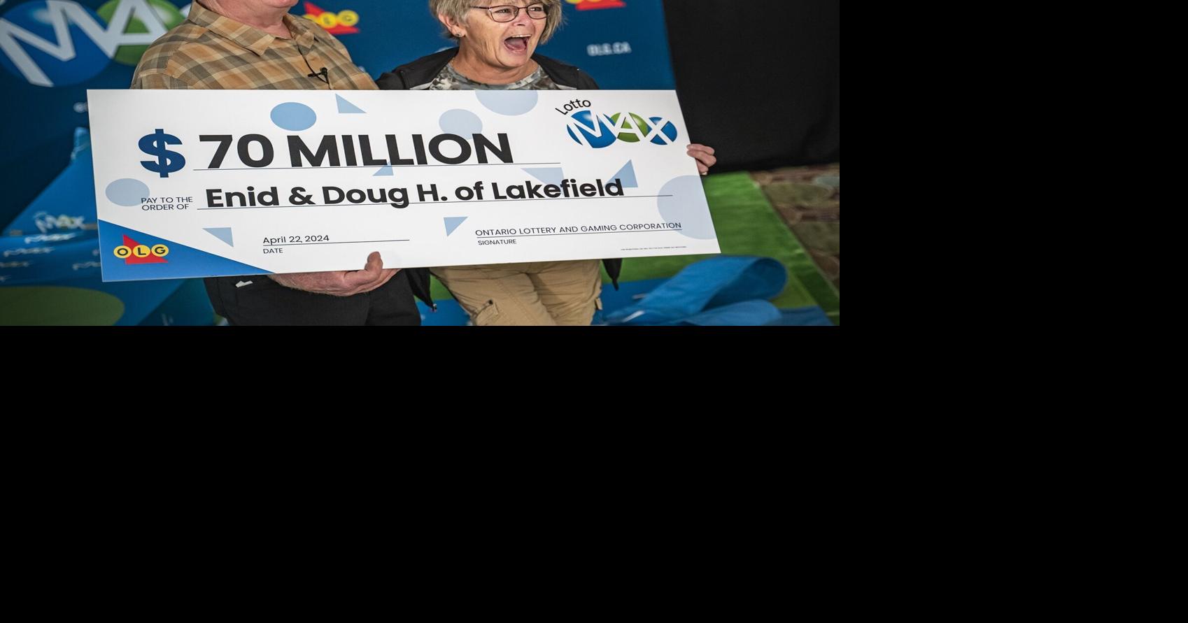 Lakefield couple hits massive $70-million jackpot