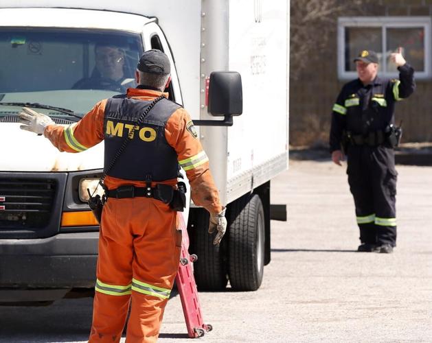 Photos: Peterborough County OPP inspect commercial vehicles