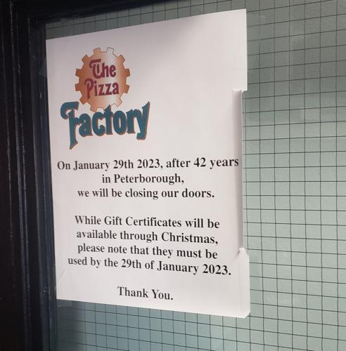 The Pizza Factory closing after four decades in Peterborough
