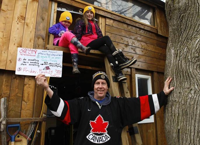 Peterborough teacher and family camping out in the cold
