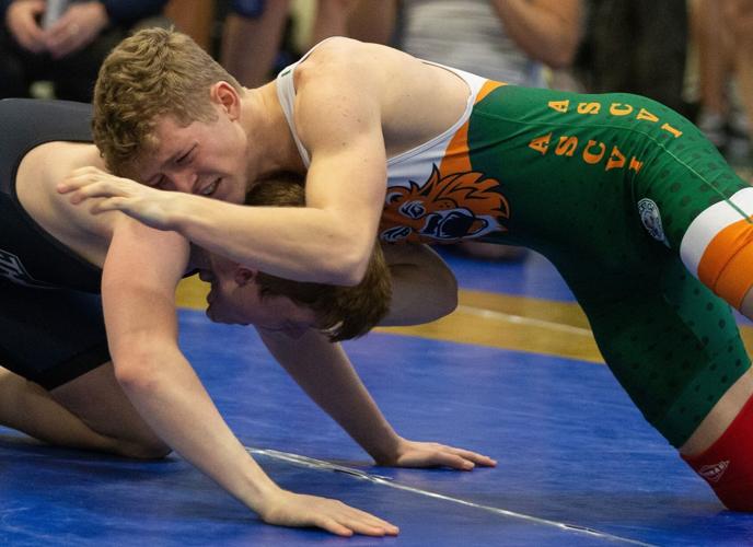 Pinning the competition at wrestling tournament