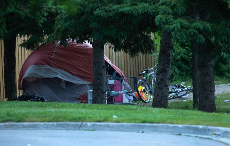About a dozen tents removed, this week