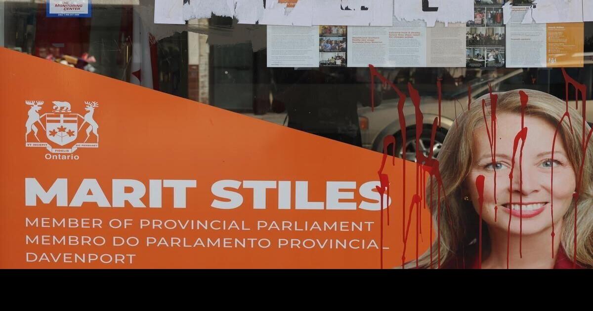 NDP Leader Marit Stiles’s office vandalized