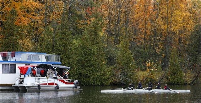 Rowing movie filming at Trent University in Peterborough
