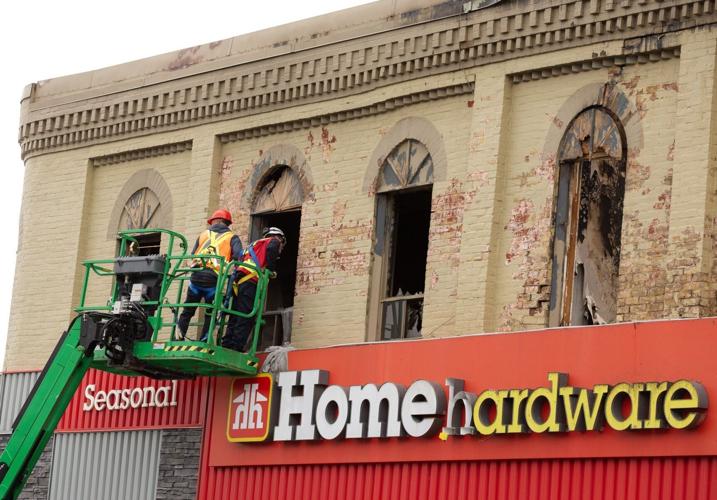 Demolition begins after fire guts Lakefield building