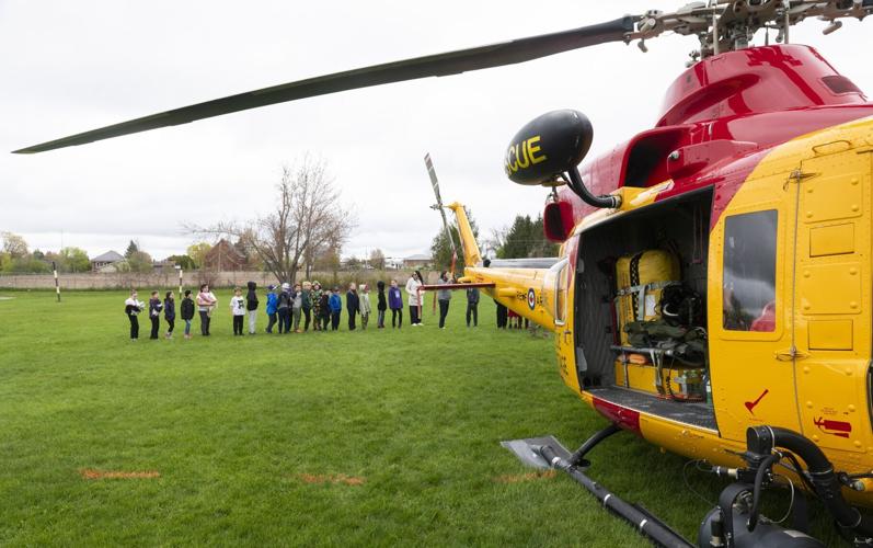 RCAF helicopter touchdown gives Keene students lesson