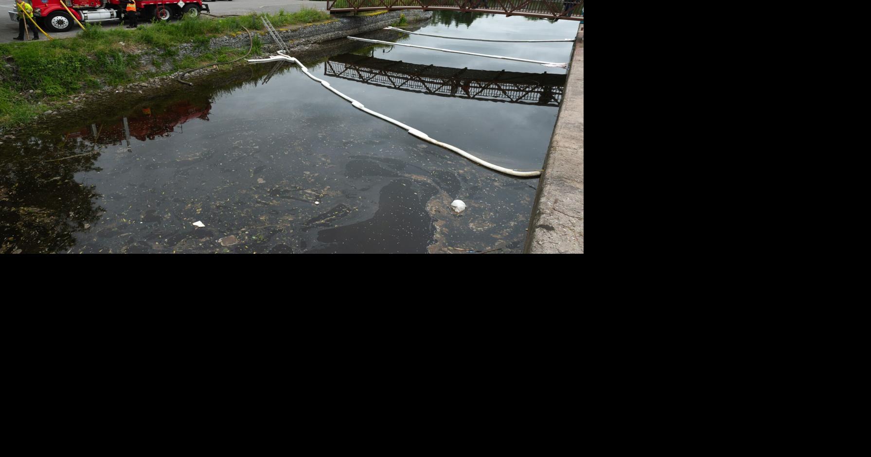 Cleanup efforts underway after ‘oily sheen’ found