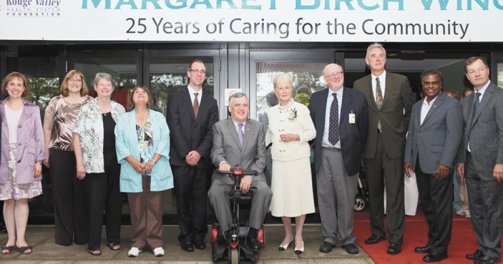 Birch celebrates 90th birthday at hospital wing named after her