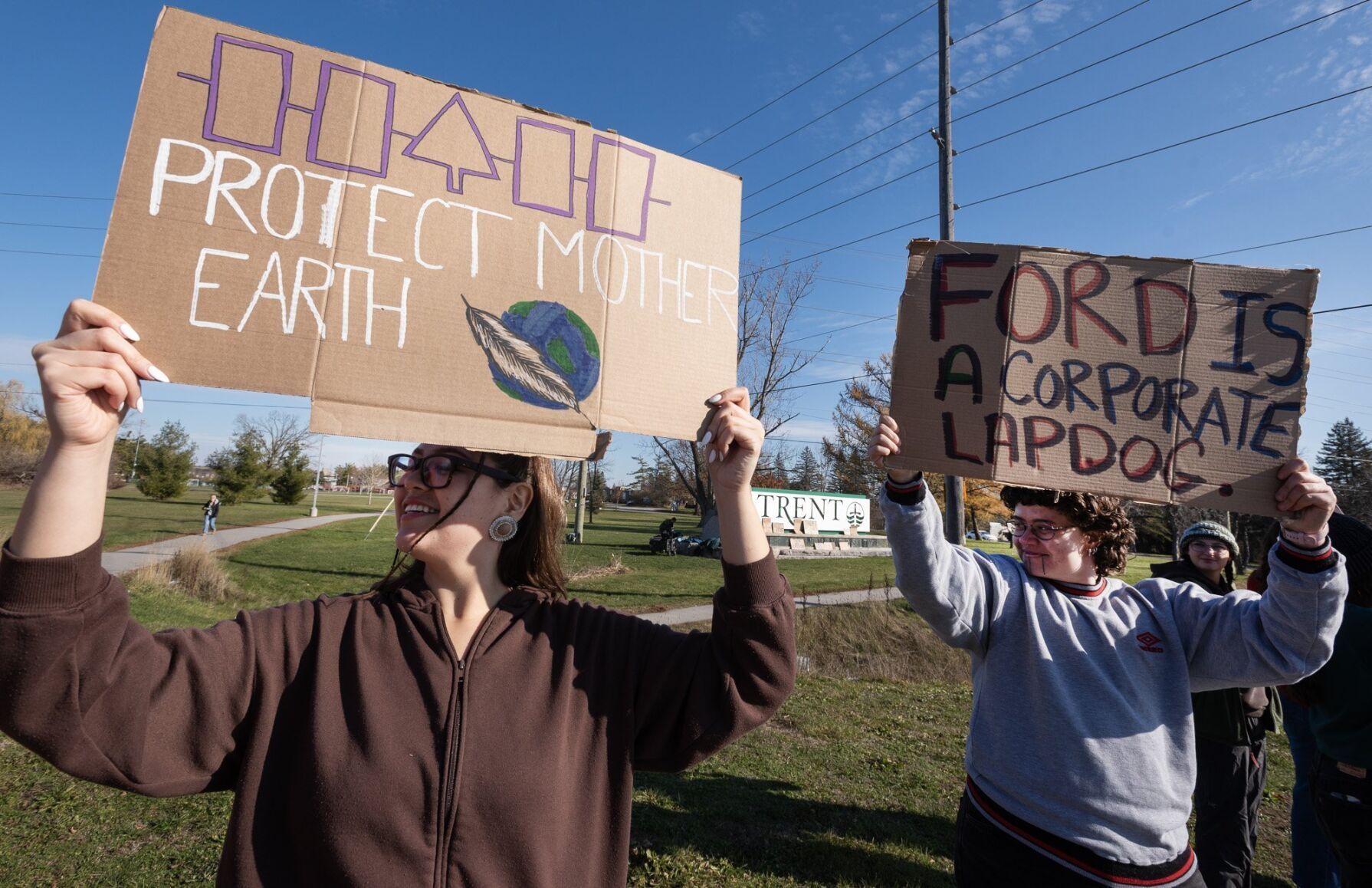 Trent University students protest provincial legislation