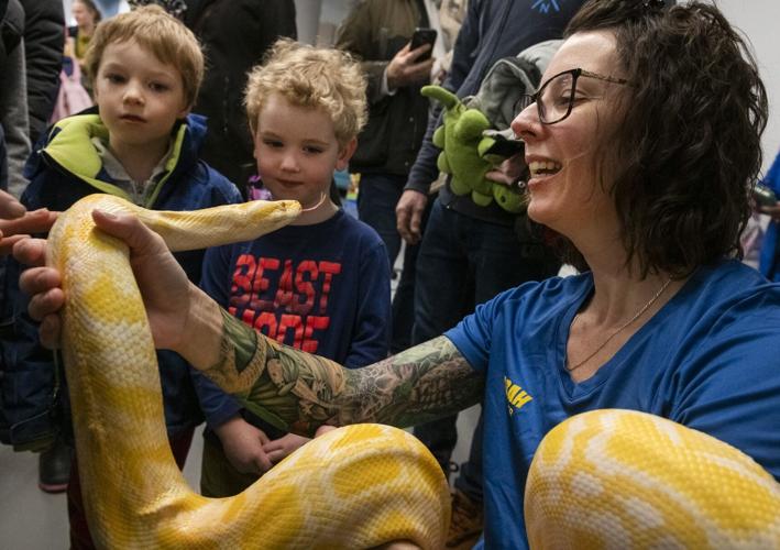 Reptiles slither into library for March Break visit