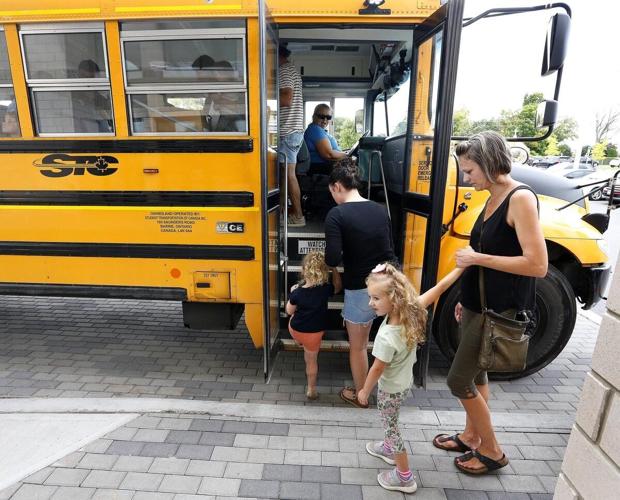 Photos: First-time school bus riders shown the ropes in Peterborough