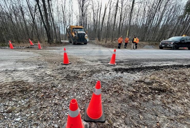 Road collapses on Trent Lakes road in Peterborough County