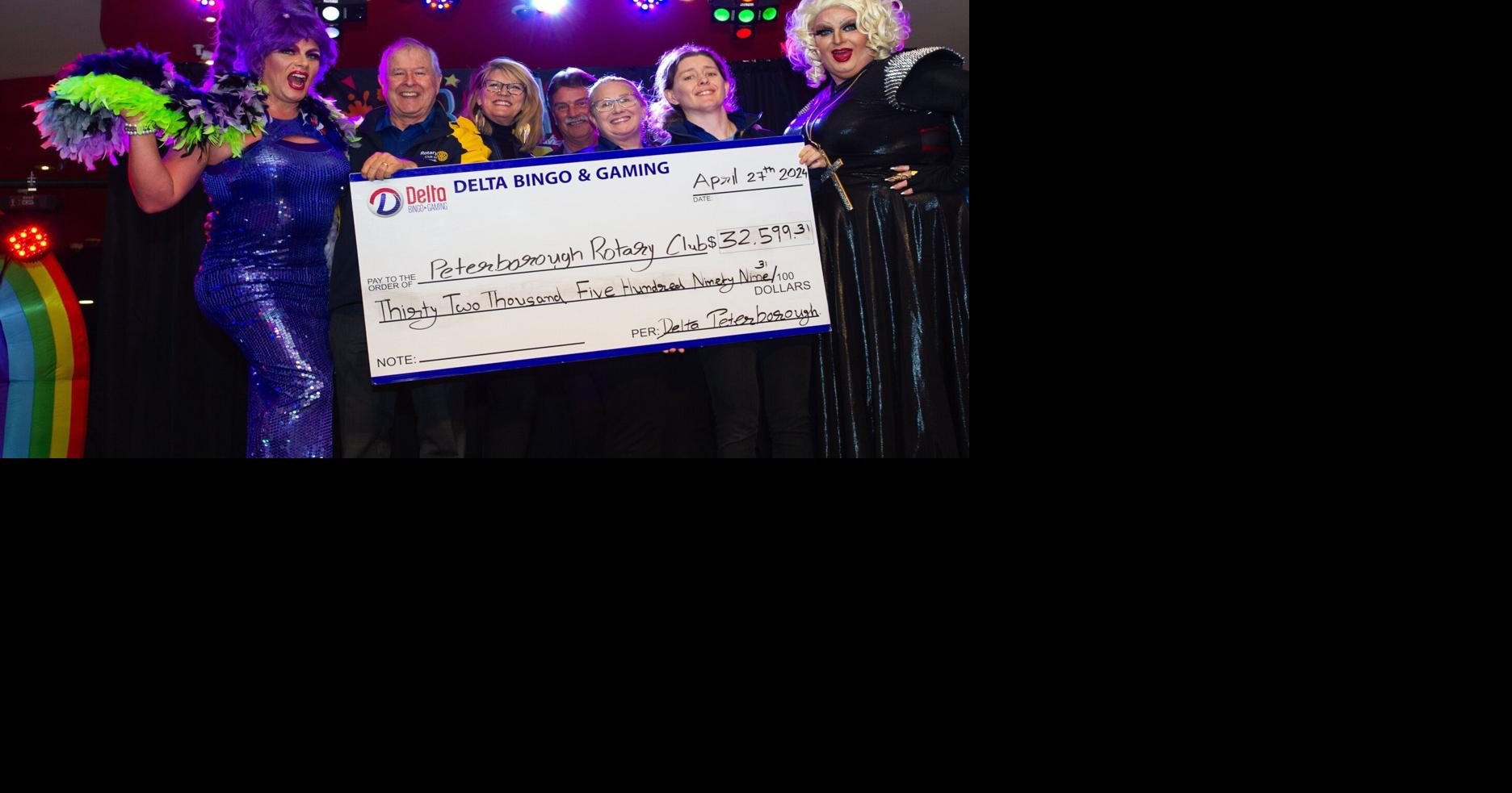 Rotary Club of Peterborough accept $32,599 from Delta Bingo
