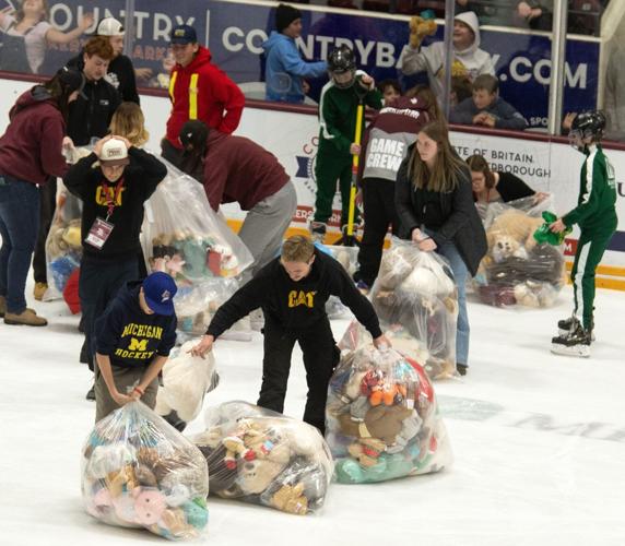 Rookie scores first goal during Teddy Bear Toss game