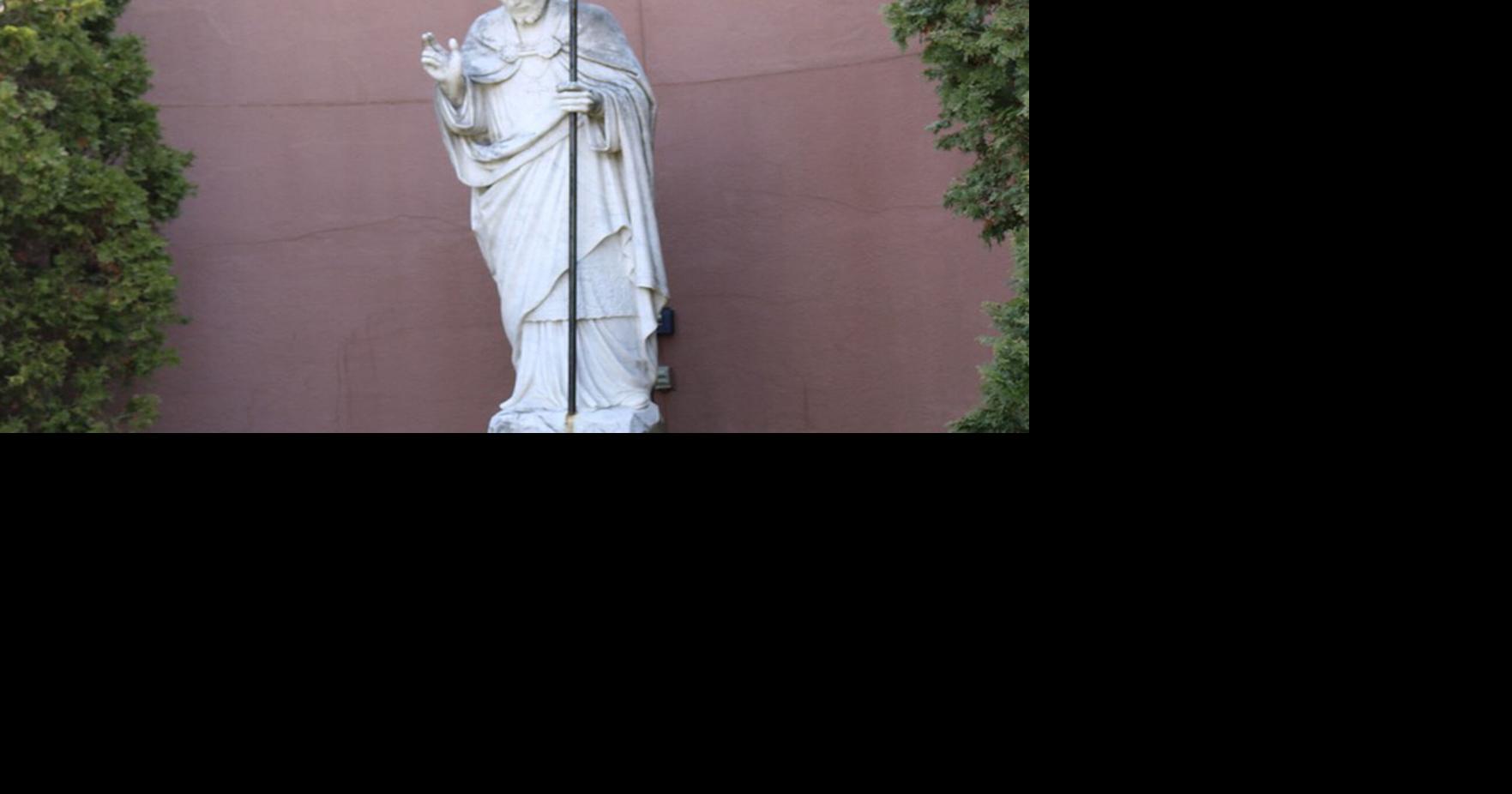 Shepherd’s staff taken from statue outside St. Alphonsus Church