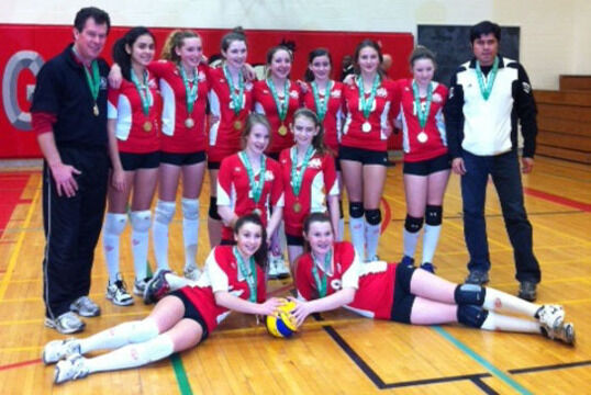 U14 girls volleyball team are provincial champions