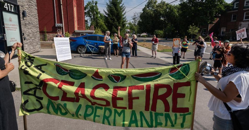 Residents call for MP Emma Harrison to call for ceasefire