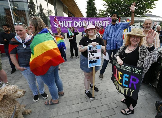 Photos: Betty Baker Sunset Story Time draws protesters, counter ...