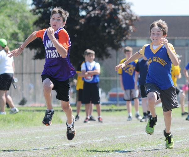 Elementary students hit the track