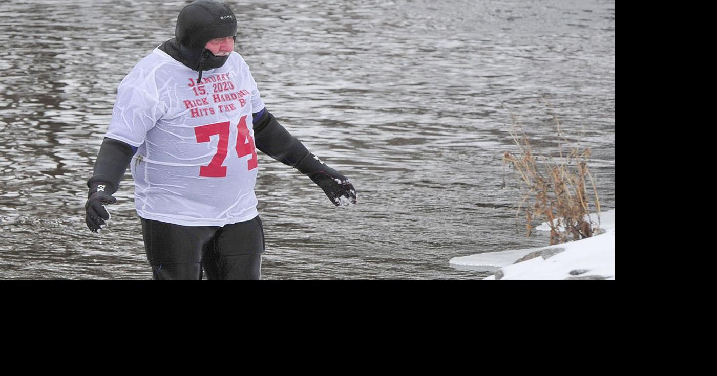 Watch as Rick Harding looks fear in the eye to swim frigid Scugog River