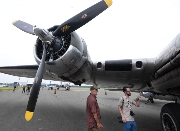Military planes on display at Peterborough Airport