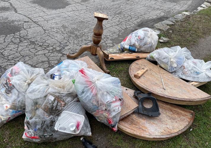 38 bags of garbage collected from atop Armour Hill