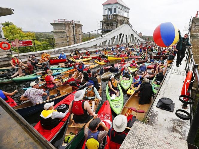 PHOTOS: Hundreds of paddlers stuff lift locks for Lock & Paddle event