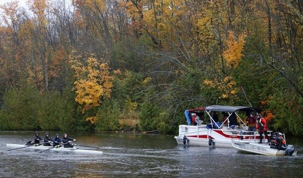 Rowing movie filming at Trent University in Peterborough