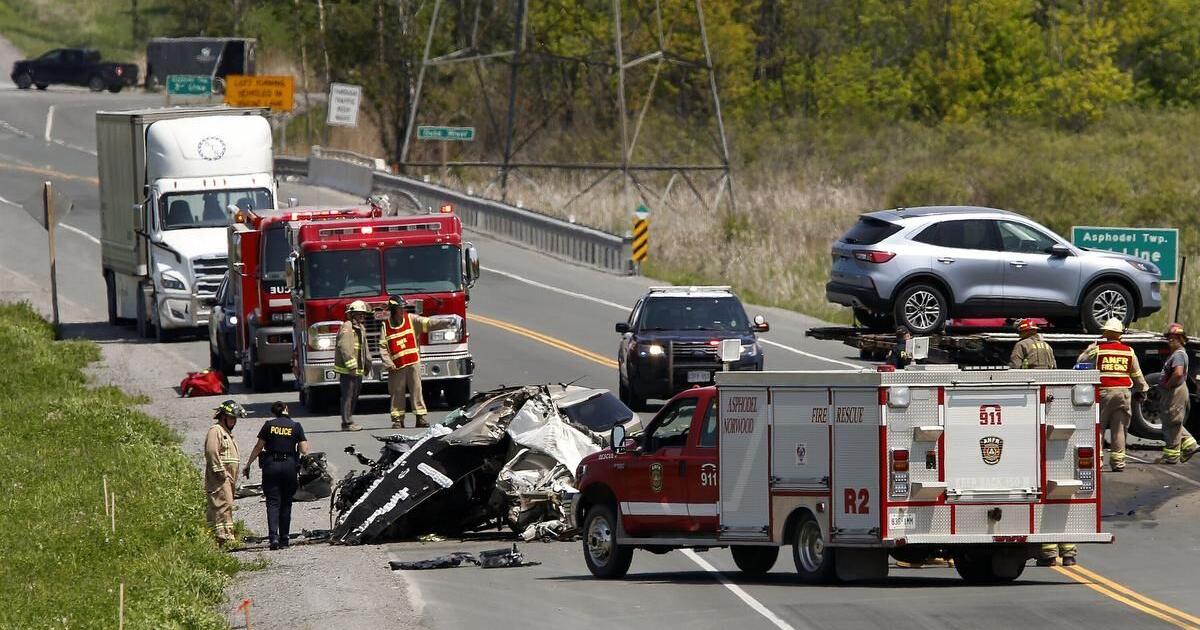Photos: Fatal head-on crash on Highway 7 east of Peterborough