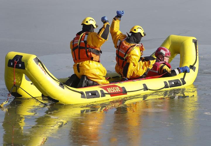 City firefighters take part in ice-rescue training sessions
