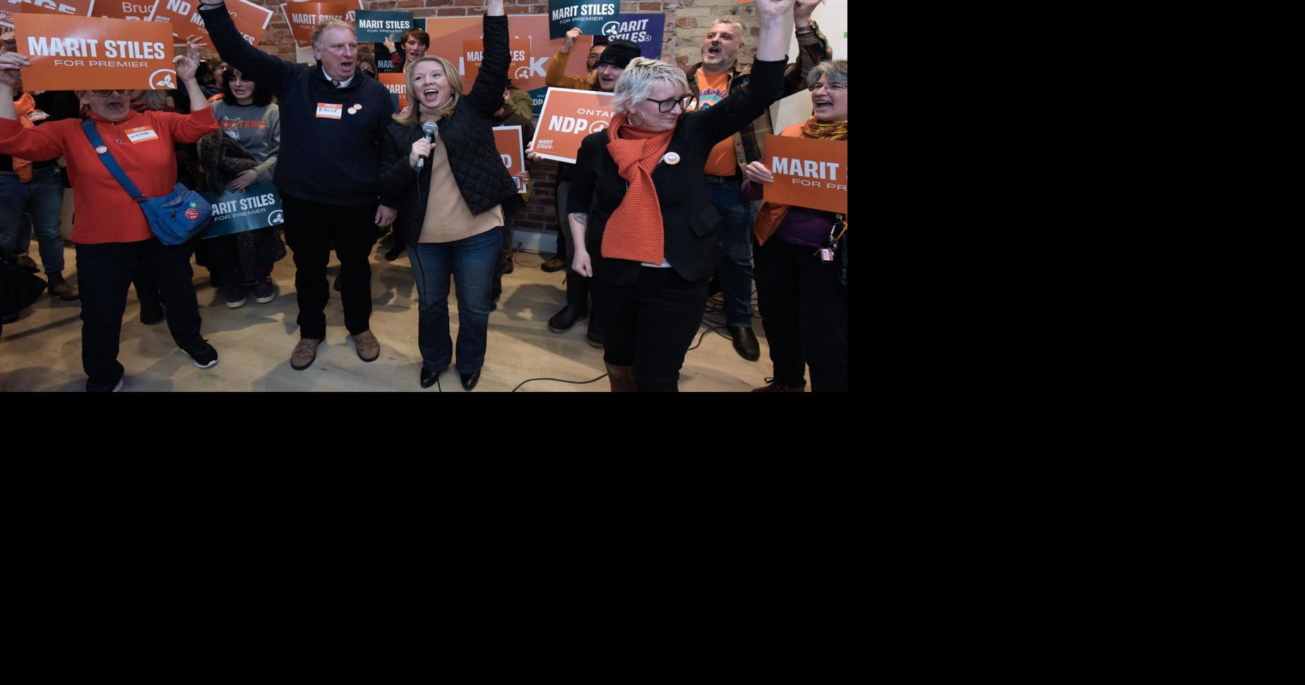 NDP Leader Marit Stiles was in Peterborough Sunday