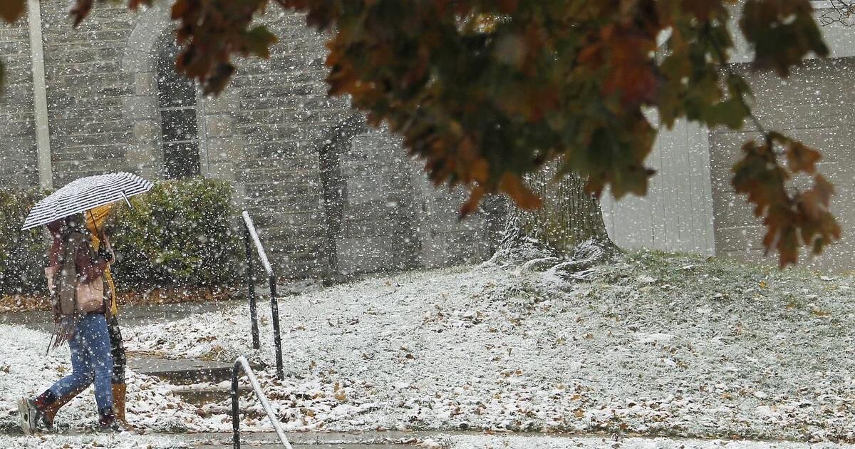 Photos: Peterborough’s first snow of the season falls