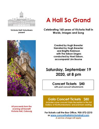 'A Hall So Grand: Celebrating 160 Years of Cobourg's Victoria Hall in ...