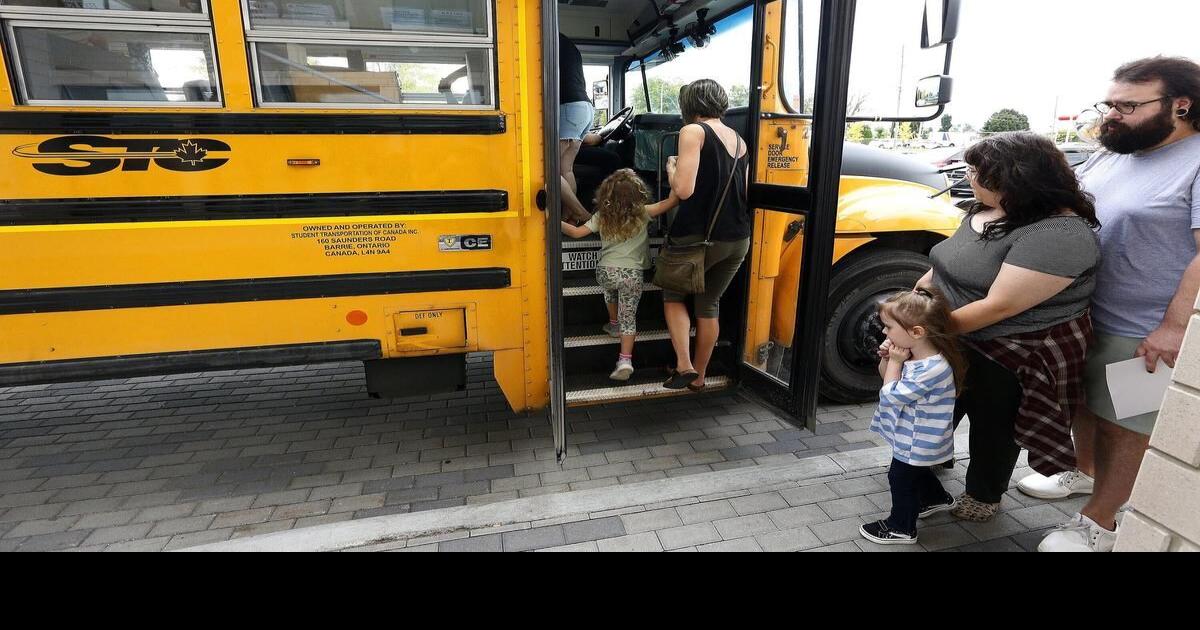 Photos: First-time school bus riders shown the ropes in Peterborough