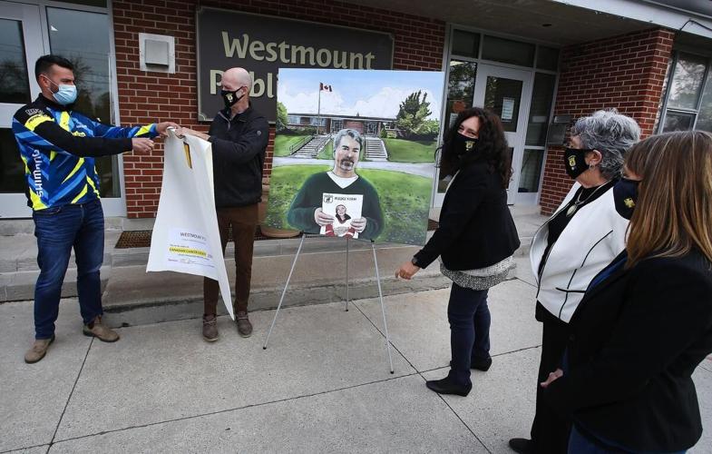 Photos: Portrait remembering teacher Dean Pomeroy unveiled at Westmount ...