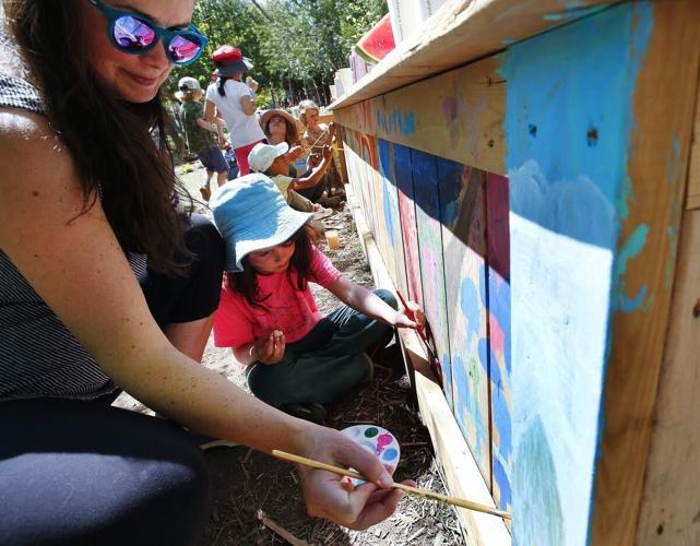 Photos: Students building a tree nursery at Rowan Tree Children’s ...
