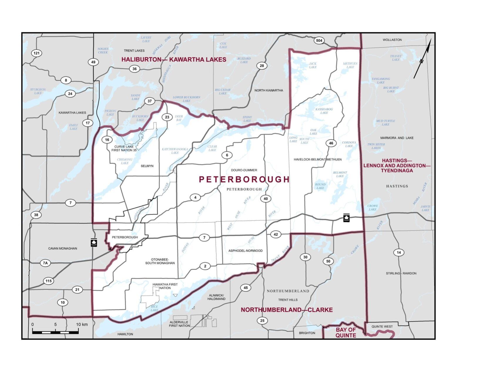Boundaries for three local federal ridings have changed