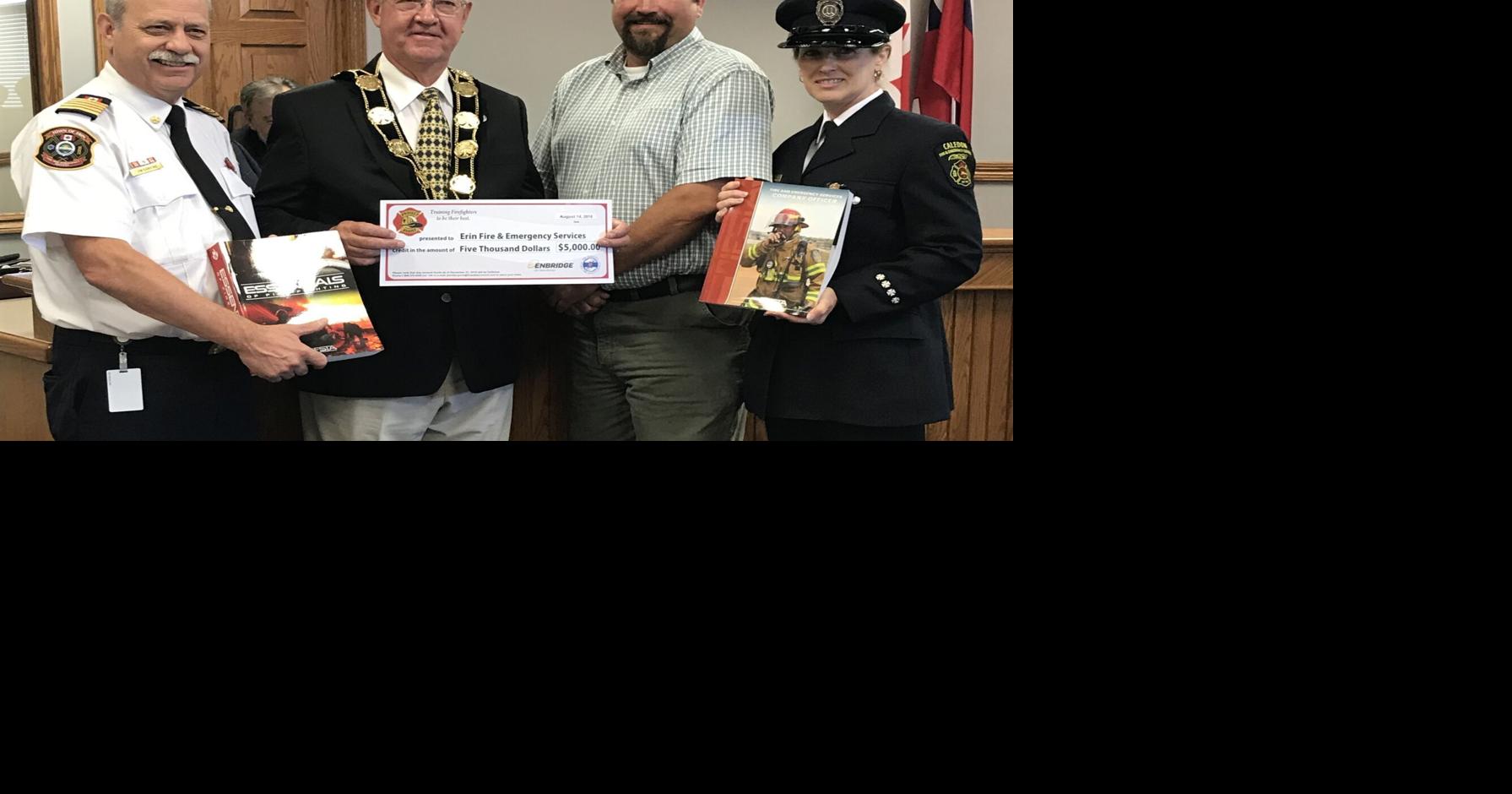 Erin among fire departments to get money for training
