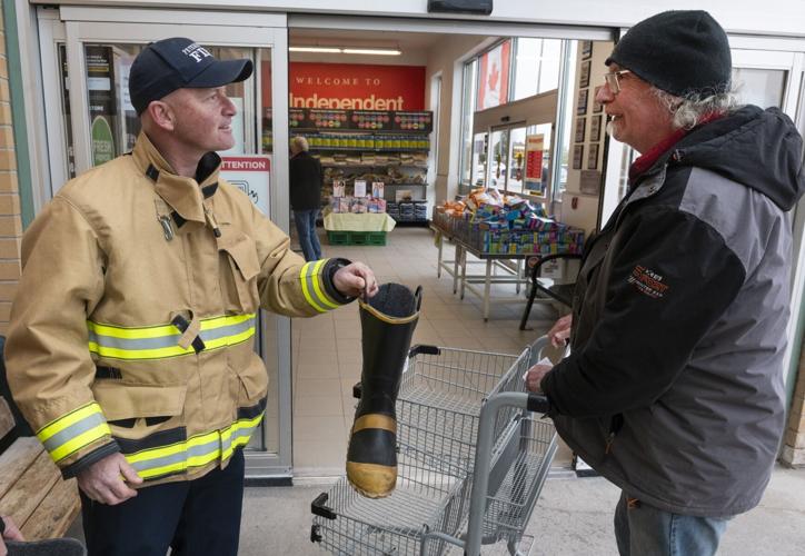 Filling boots for charity