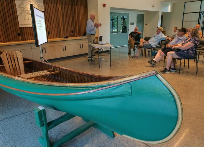Author Mike Elliott talks at Canadian Canoe Museum