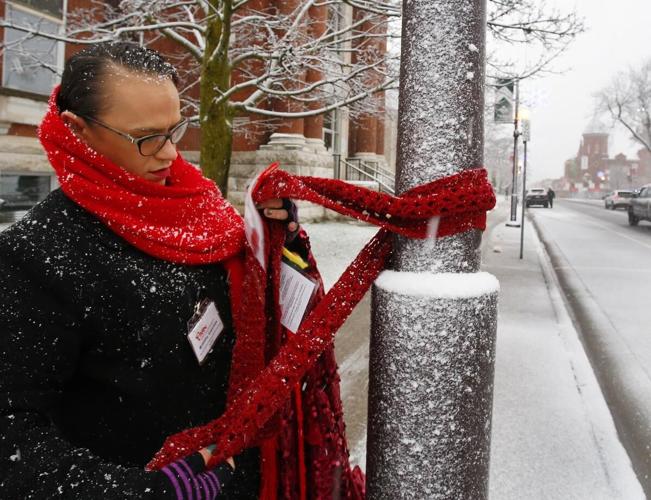 Peterborough’s red scarves are a symbol of support