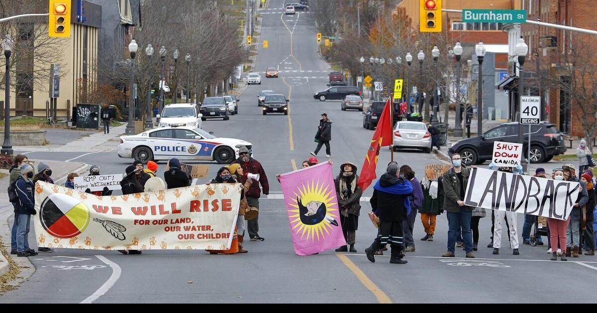 Photos: Gathering held in Peterborough to protest RCMP actions in Wet ...