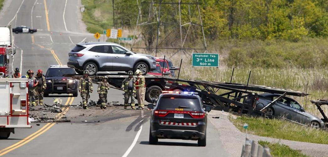 Photos: Fatal head-on crash on Highway 7 east of Peterborough