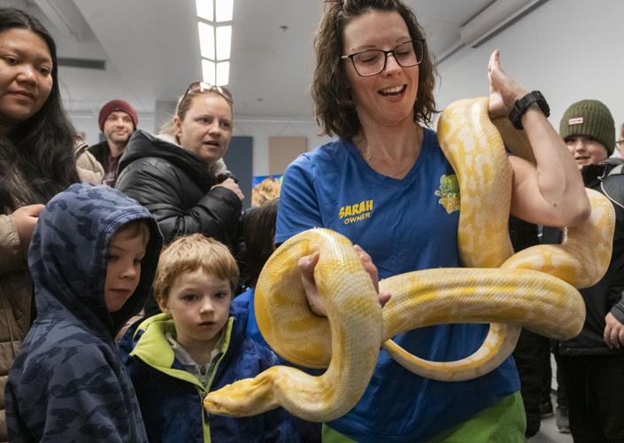 Reptiles slither into library for March Break visit