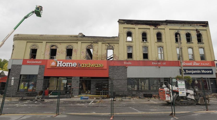Demolition begins after fire guts Lakefield building