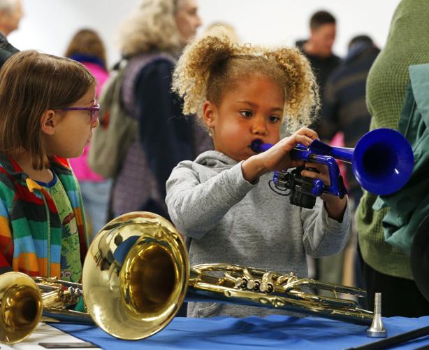 Peterborough Symphony Orchestra attend instrument event