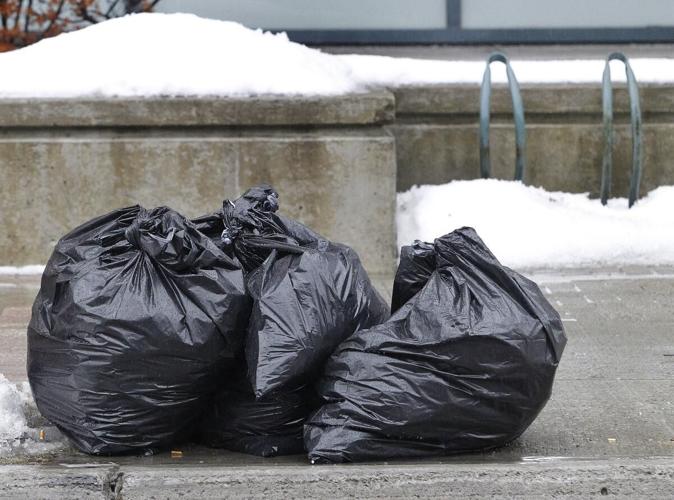 Garbage collection every second week, with clear bags only