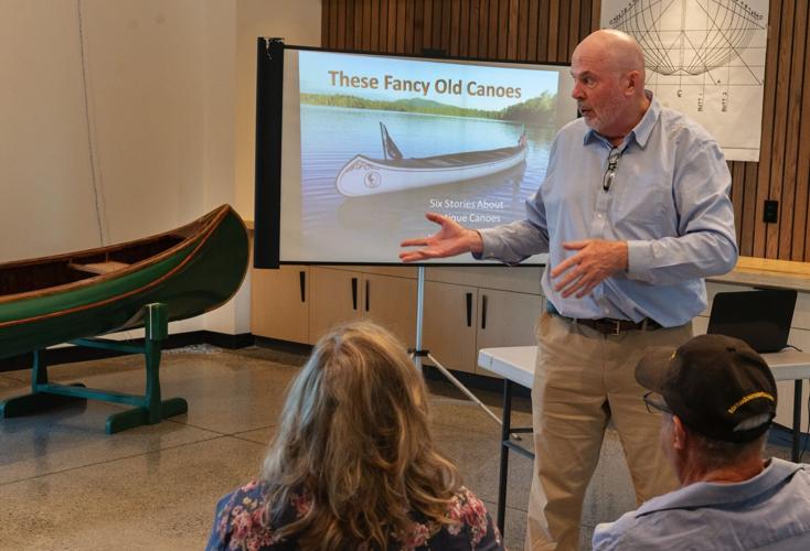Author Mike Elliott talks at Canadian Canoe Museum